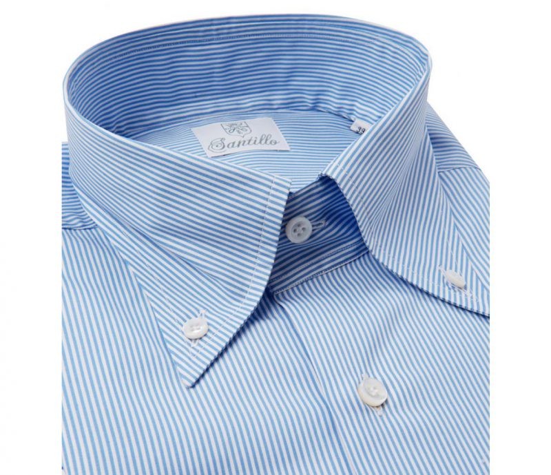 TURATI sky-blue mini striped shirt – Welcome on Santillo1970.com